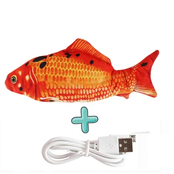 Cat USB Charger Toy Fish Interactive Electric floppy Fish Cat toy ...