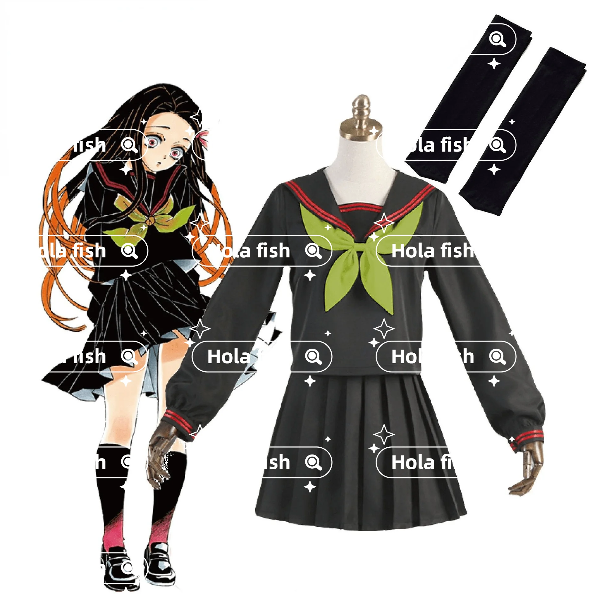 Anime Demon Slayer Nezuko Cosplay Women Uniform Cosplay Costume for ...