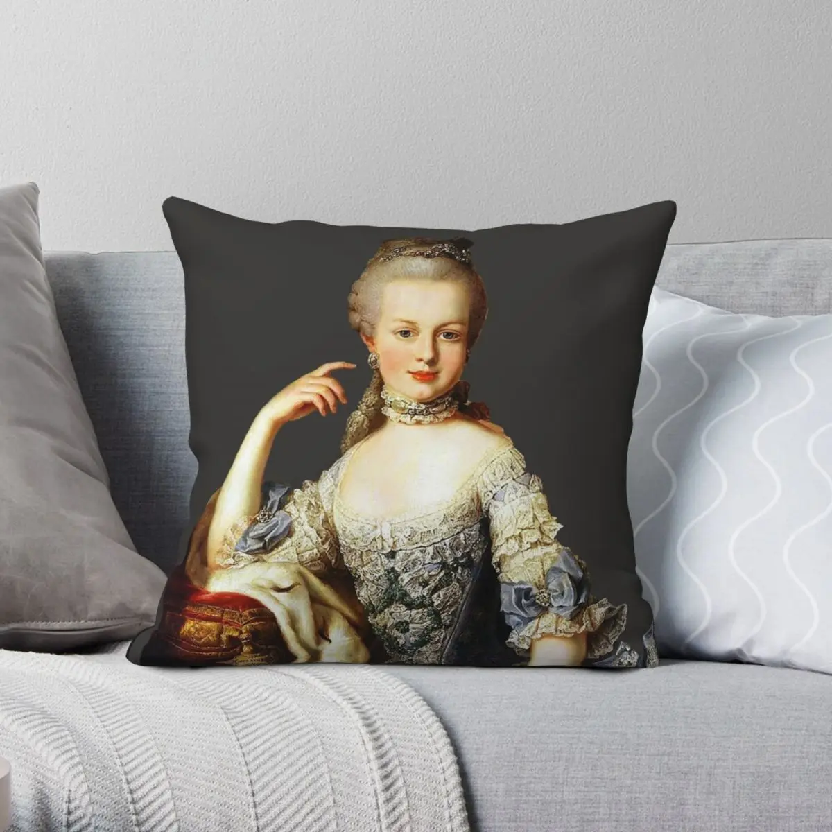 Marie Antoinette Queen Of France Pillowcase Polyester Linen Velvet ...
