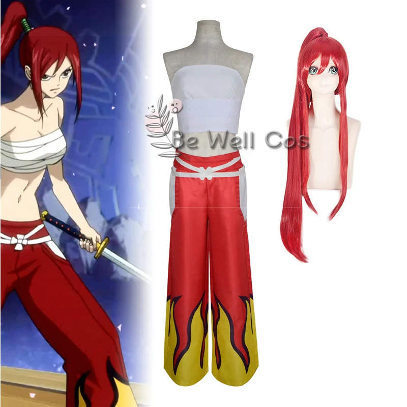 Anime Fairy Tail AI Lusha Dress Cosplay Costume Erza Scarlet Cosplay ...