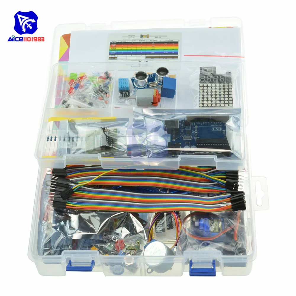 Diymore UNO R3 Плата расширения макет модуль датчика LCD1602 сервообработка обучения комплект ...