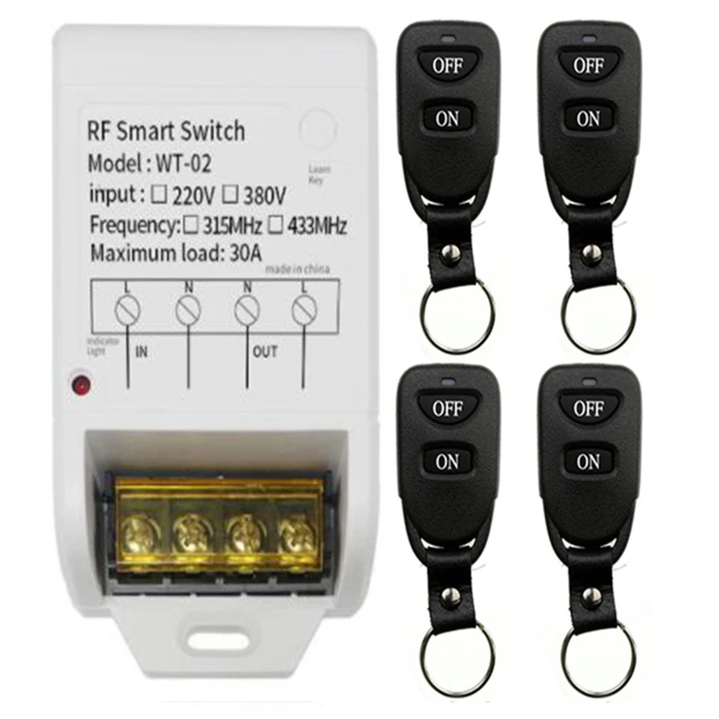 Universal-Wireless-Remote-AC-220V-380V-30A-rf-Relay-and-Transmitter ...