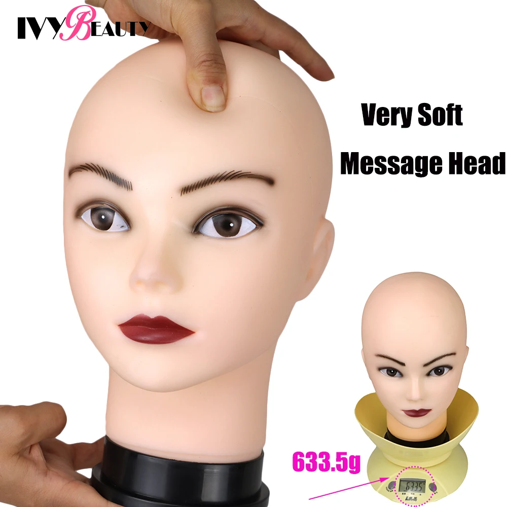 Soft-Silicone-Bald-Mannequin-Head-Model-For-Wigs-Practice-Training-Head ...