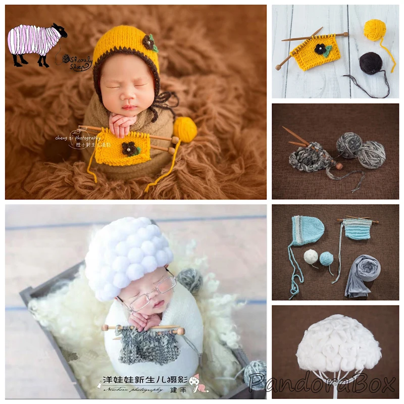 Accesorios de fotografía para recién nacido, conjunto de envolturas para sesión de fotos de bebé ...