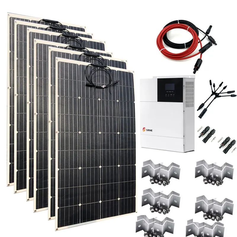 Solar Panel Kit Complete With Mount 30000w 220v110v Etfe Flexible Solar ...