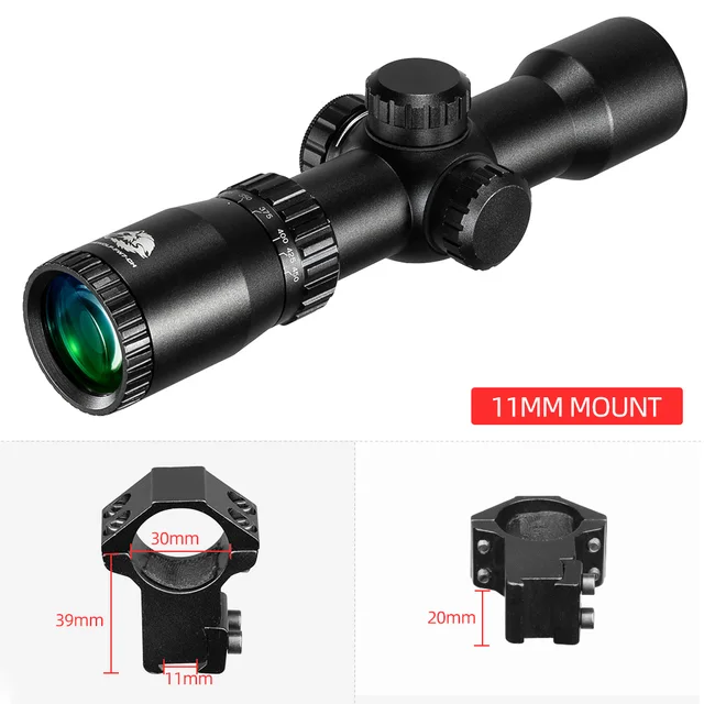 FIRE WOLF 1.5-5X32 Scope IRG Crossbow Short Hunting Riflescope Red Dot ...
