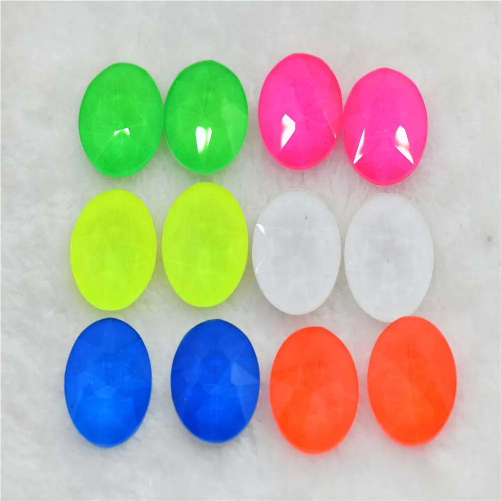 27mm Neon Color Gem Flowers Shape Round Large Stones Jewels Making ...