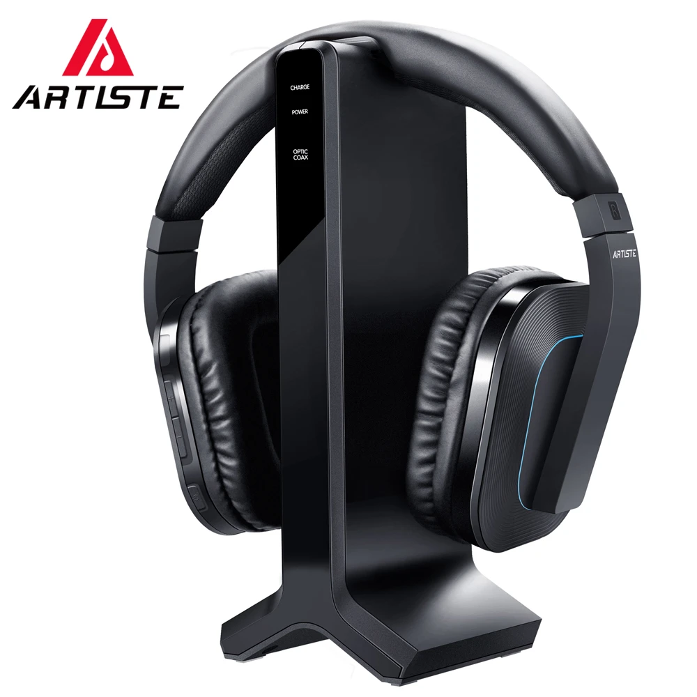 Artiste D1 Wireless Tv Headphone 2.4ghz Digital Transmitter Charging ...