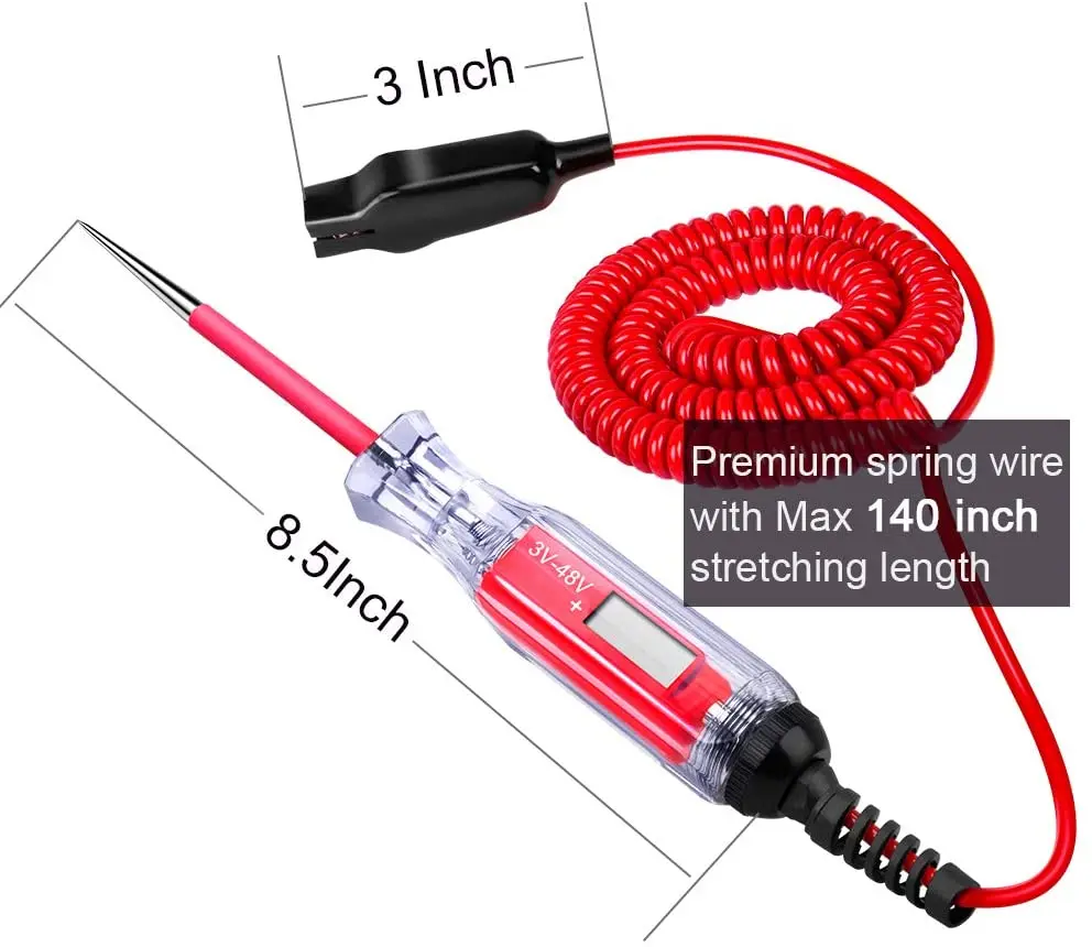 Universal 3-48V Digital Power Probe Multi Function Fuse Line Battery ...