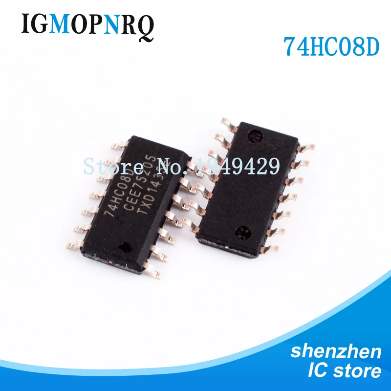 10PCS 74HC08D SOP14 74HC08 SN74HC08DR SN74HC08 Logic gate Quad 2 Input ...