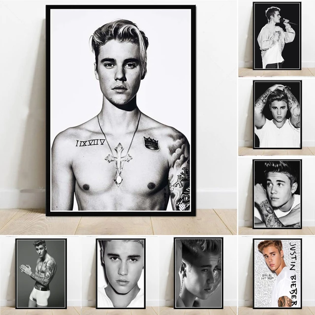 Justin Bieber Black And White Collage
