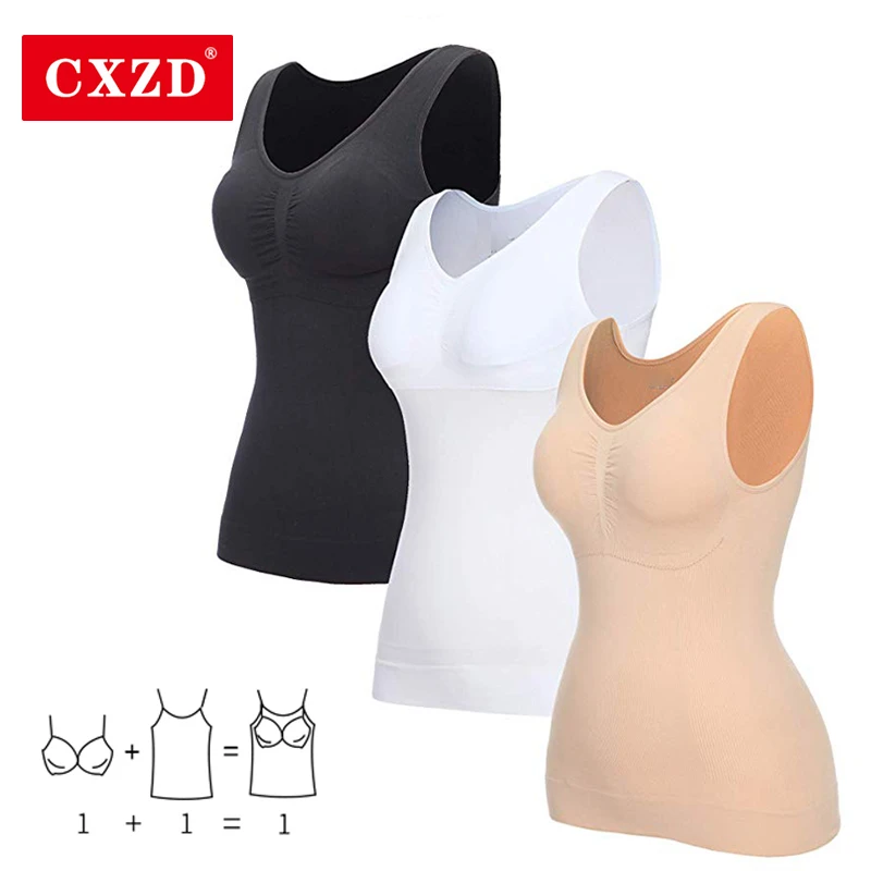 CXZD Plus Size Bra Tank Top Vrouwen Body Shaper Verwijderbare Shaper ...