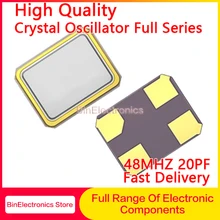 10PCS/Lot 4Pin 3225 48MHZ SMD Quartz Resonator Crystal New Original OSC 3.2X2.5mm 20PF 10PPM 48 ...