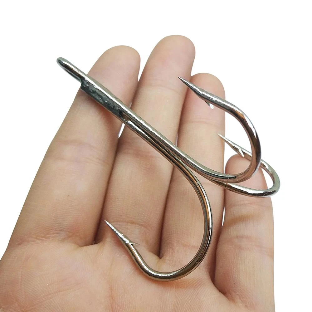 5pcs/10pcs Sea Fishing Hook #9/0-#1/0 Treble Hooks Triple Hook Catfish ...