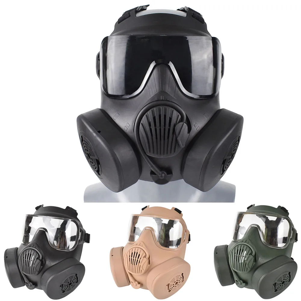 Tactical-Gas-Mask-Double-Fan-Full-Face-Protection-Breathing-Mask ...