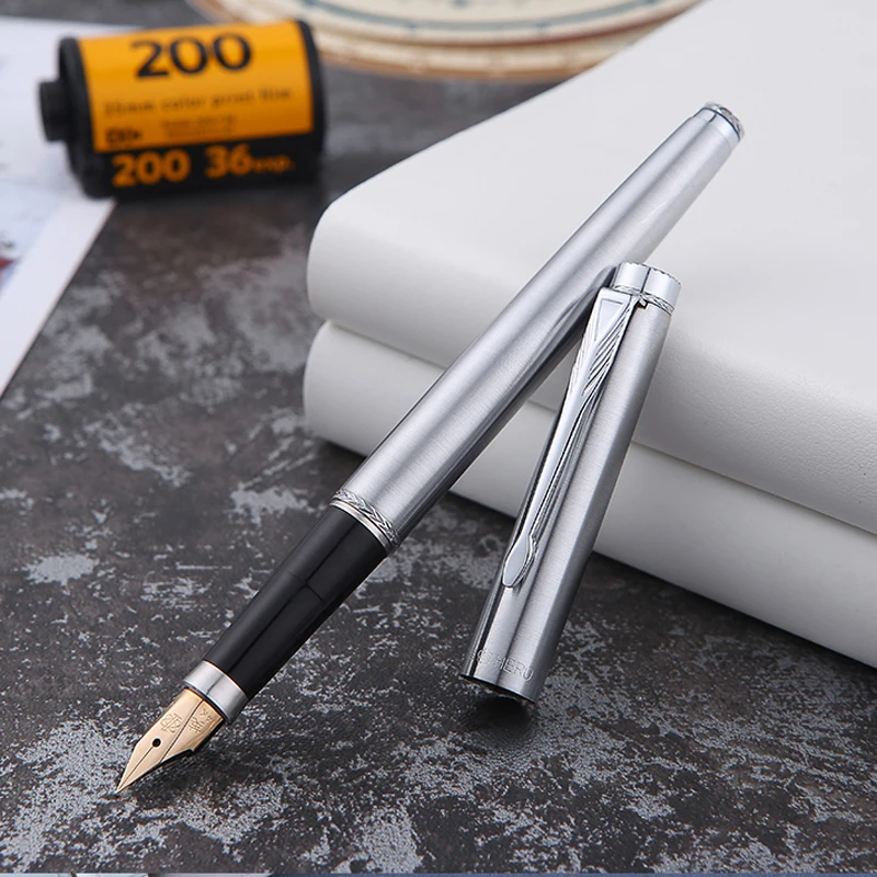 Lujosa-pluma-estilogr-fica-HERO-200-A-caja-cl-sica-de-acero-inoxidable ...