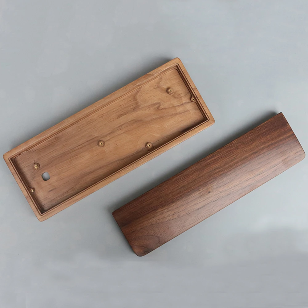 DIY GH60 Mechanical Gaming Keyboard Use Wood Case Yellow Rosewood ...
