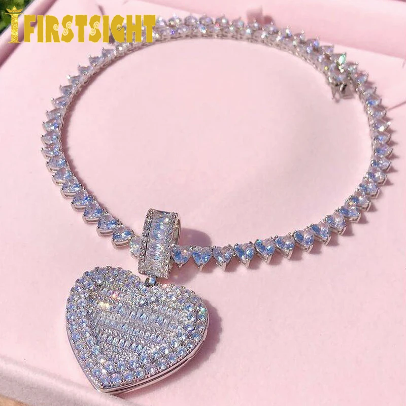 Iced-Out-Bling-Can-Be-Opened-Heart-shaped-Photo-Pendant-Necklace-Hearts ...