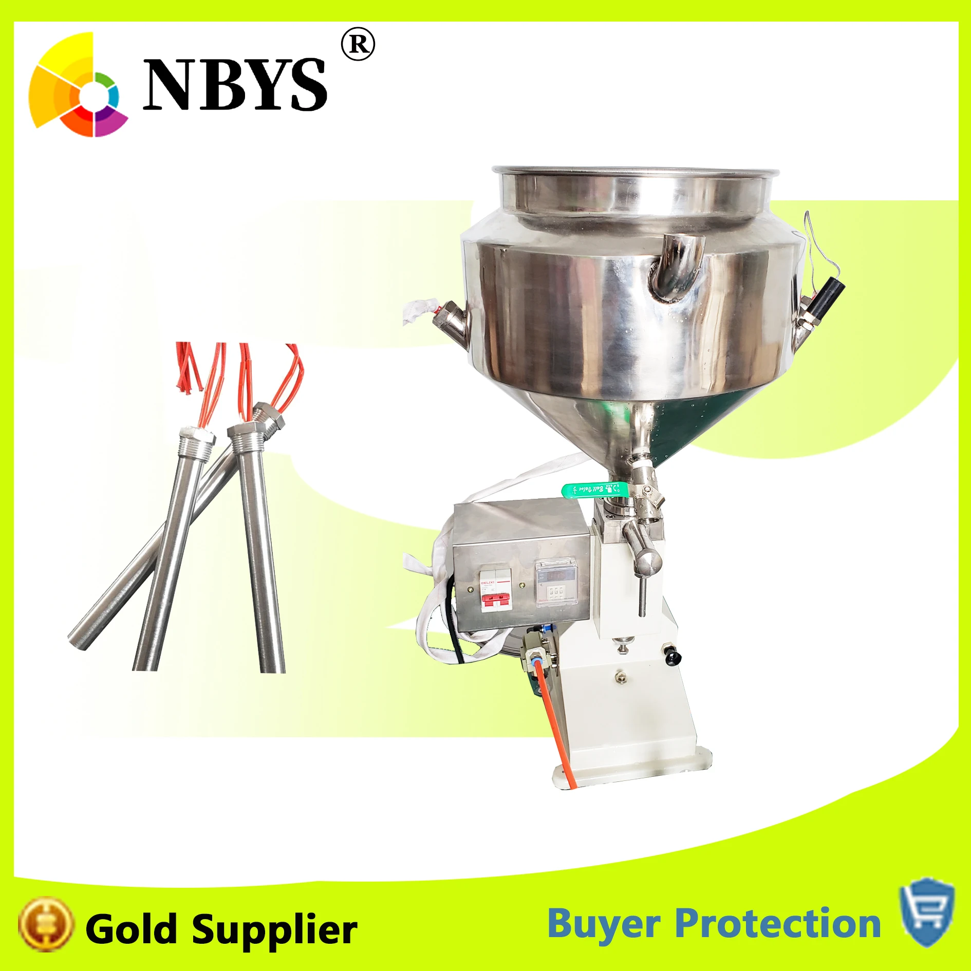 Heating Hopper Filler Pneumatic Filling Machine Cream Food Paste ...