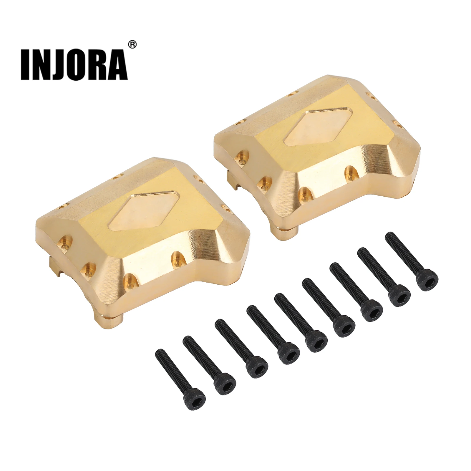 INJORA 2PCS 59g Brass Front Rear Differential Axle Cover for 1/10 RC ...