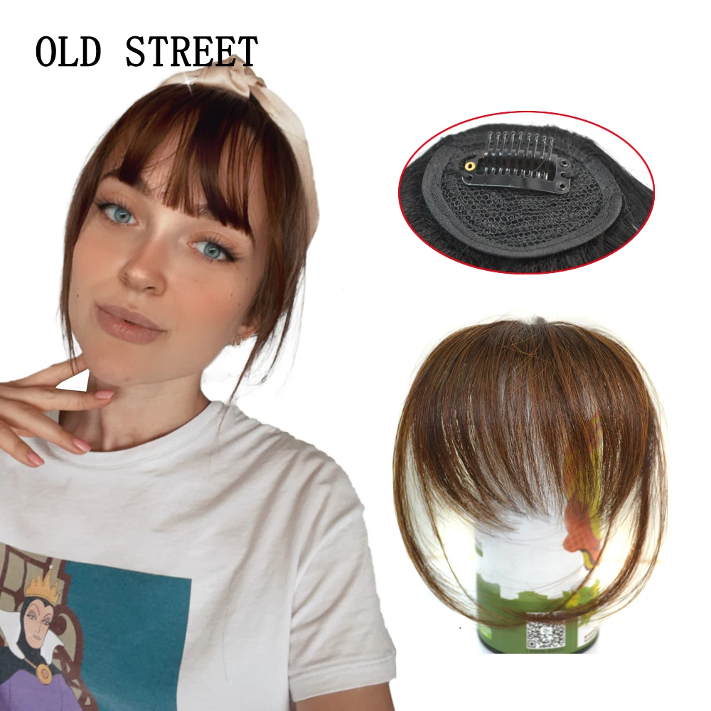 False-Synthetic-Bangs-Hair-Extension-Fake-Fringe-Natural-Hair-Clip-on ...