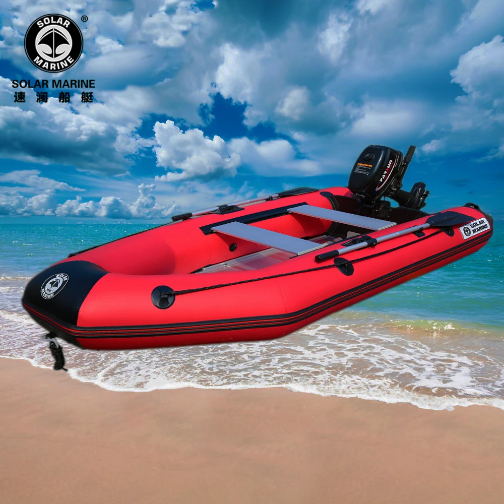4 Person 270cm Length Pvc Inflatable Aluminum Floor Boat Speed Rowing ...