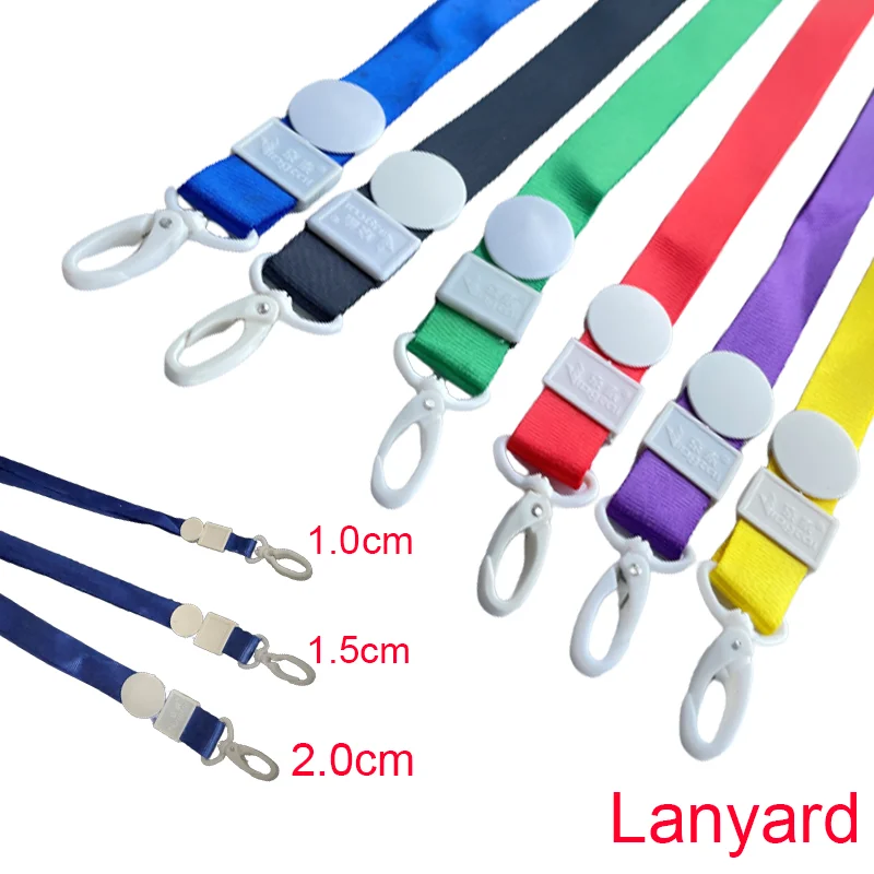 1pcs High Quality Thickened White Hook ID Card Hanger Coloful Strap ...
