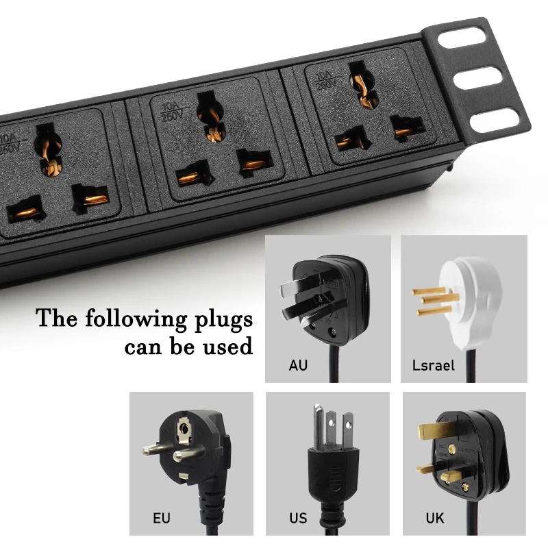 8 prises-Commutateur pneumatique 32A 8000W--Multiprise réseau T1 PDU ...