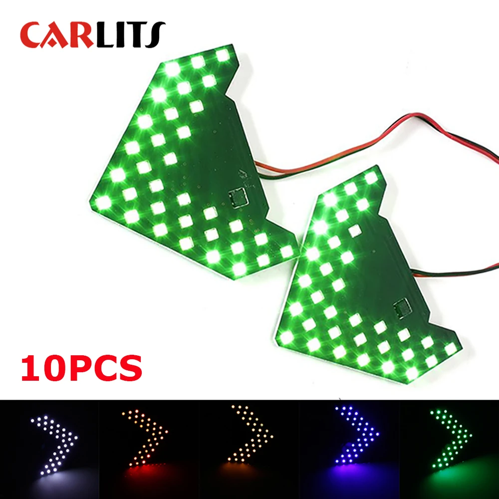 10PCS-Auto-Car-Side-Mirror-Light-LED-Flowing-Turn-Signal-Indicators ...