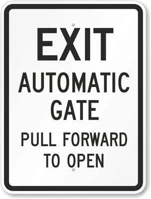 Pull To Open Sign