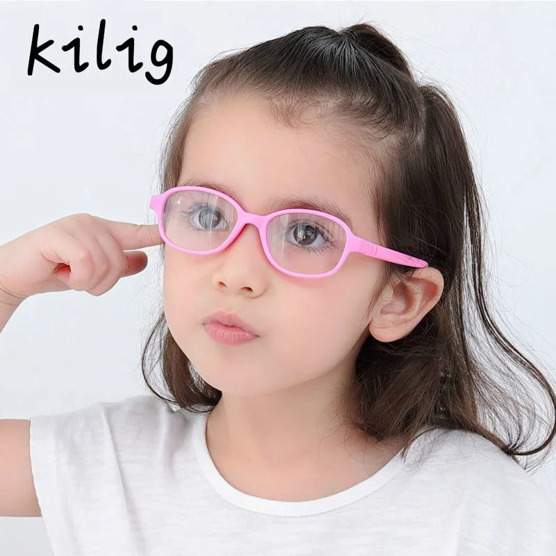 Kilig Optic Glasses Frame Kids Child Unbreakable TR90 Silica gel ...