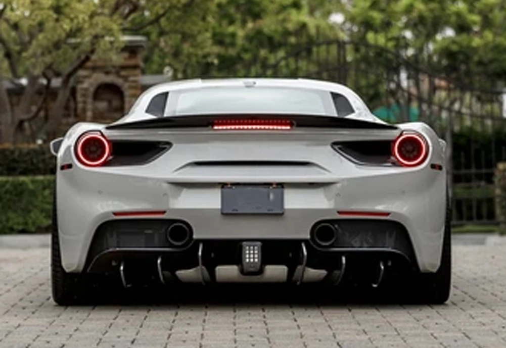 Spoiler Carbon Fiber Rear Trunk Wing Spoiler Lip For Ferrari 488 2016 ...