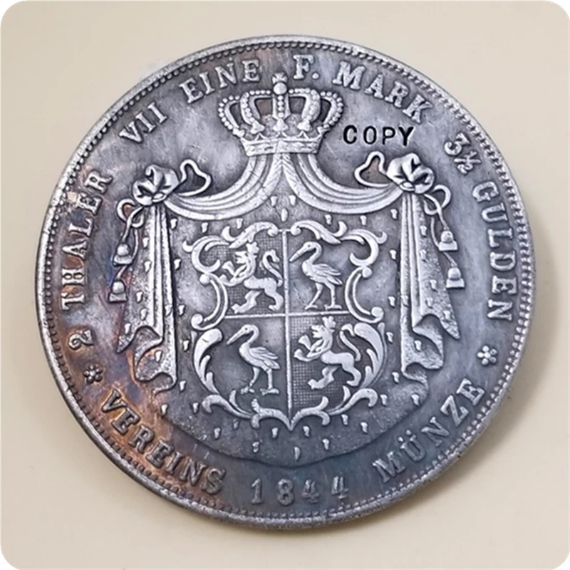 Moneda de copia de los estados alemanes 1844 A (reus obergreiz) 2 ...