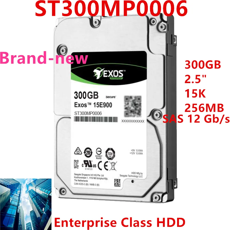 New HDD For Seagate Exos 300GB 2.5" SAS 12 Gb/s 256MB 15K For Internal ...