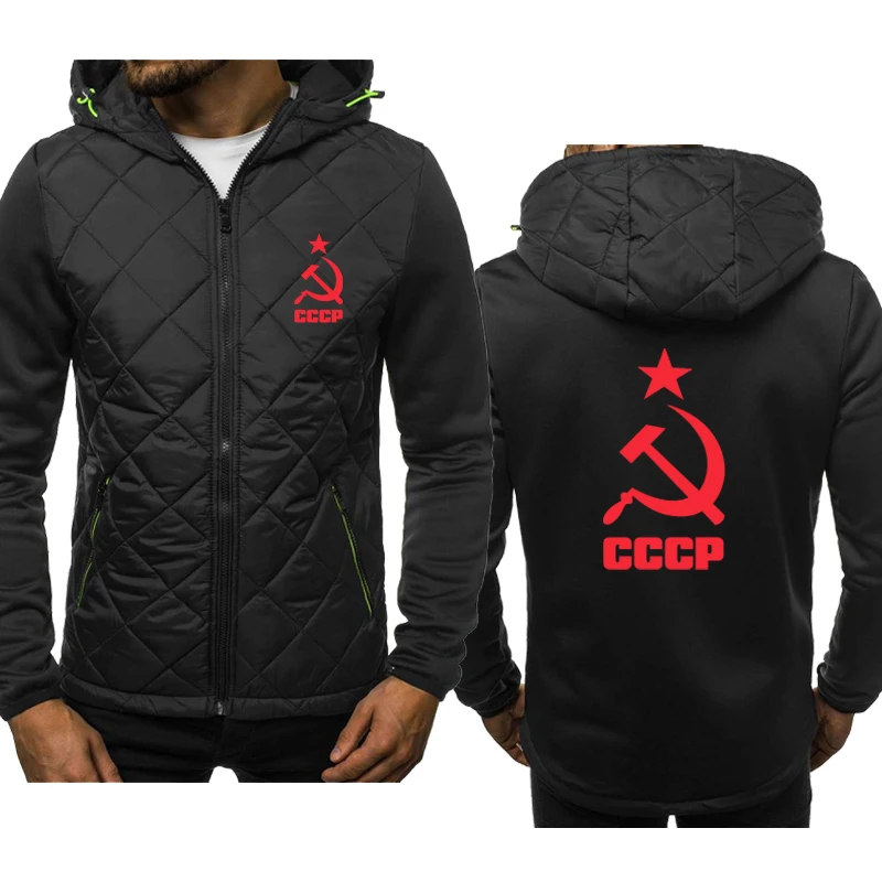 new Men Hoodies Unique CCCP Russian USSR Soviet Union Print Hooded ...
