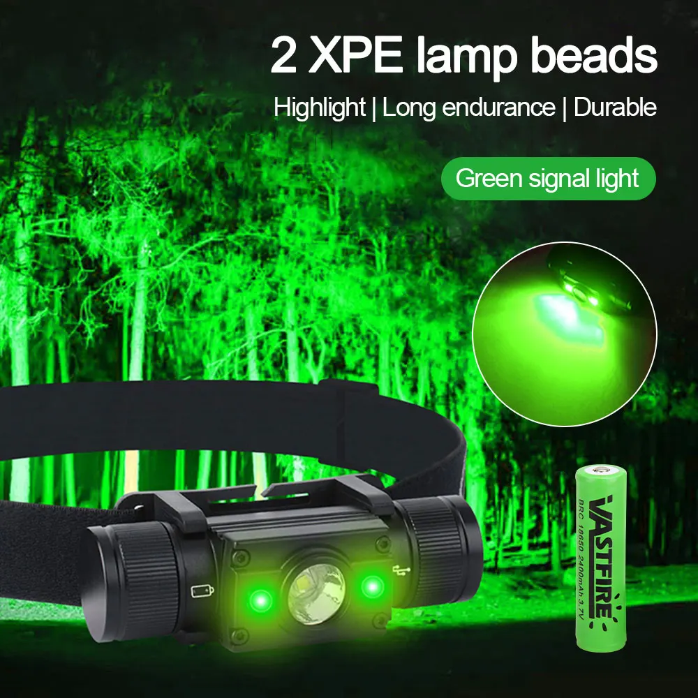 16W-1000LM-3LED-L2-2-XPE-Headlamp-Green-Red-White-7-Modes-Headlight ...