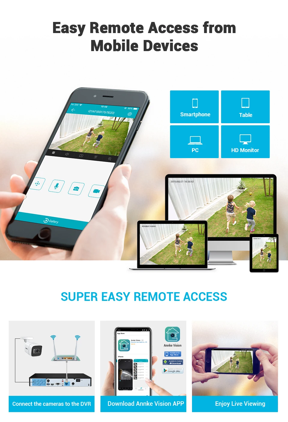 ANNKE 4K Ultra HD 8CH CCTV система безопасности 8MP 5в1 H.265 DVR с 4 ...