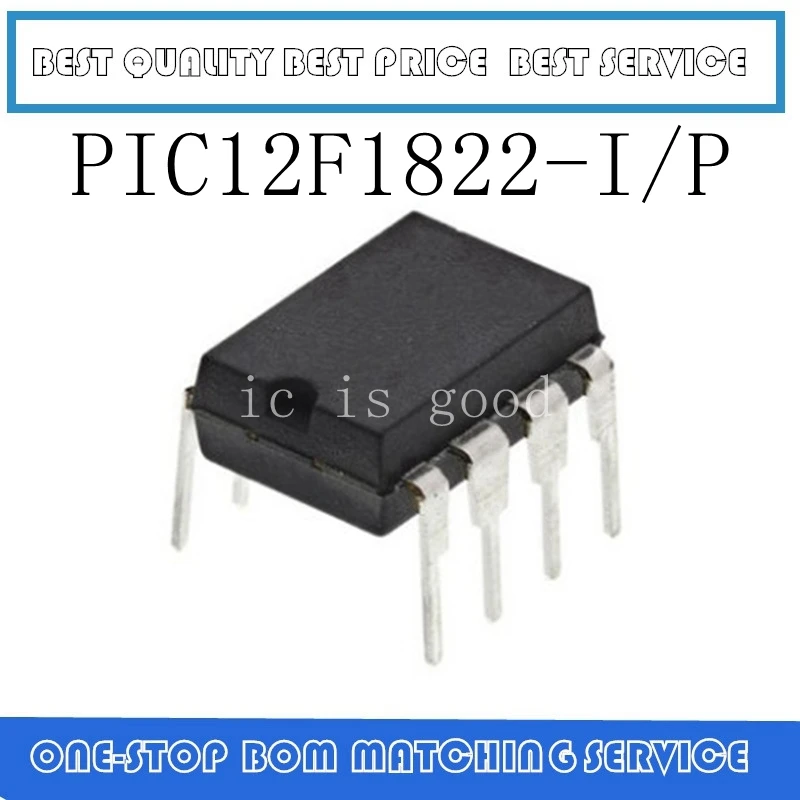 10PCS~50PCS PIC12F1822 PIC12F1822 I/P DIP 8|Replacement Parts ...