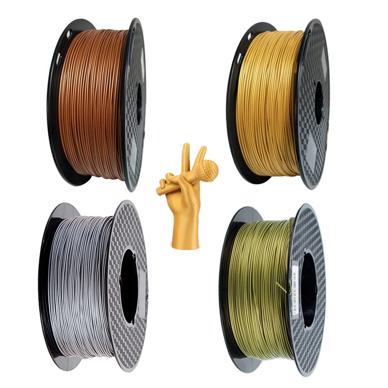 Metal PLA 1.75mm 3D Printer Filament 1Kg/500g/250g Spool Metal Texture ...
