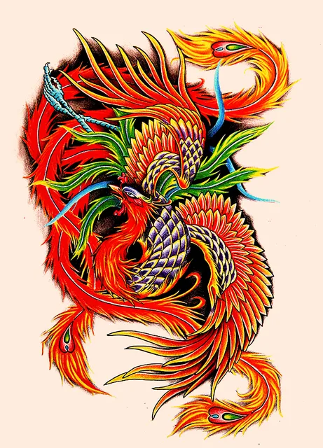 Traditional Japanese Phoenix Art