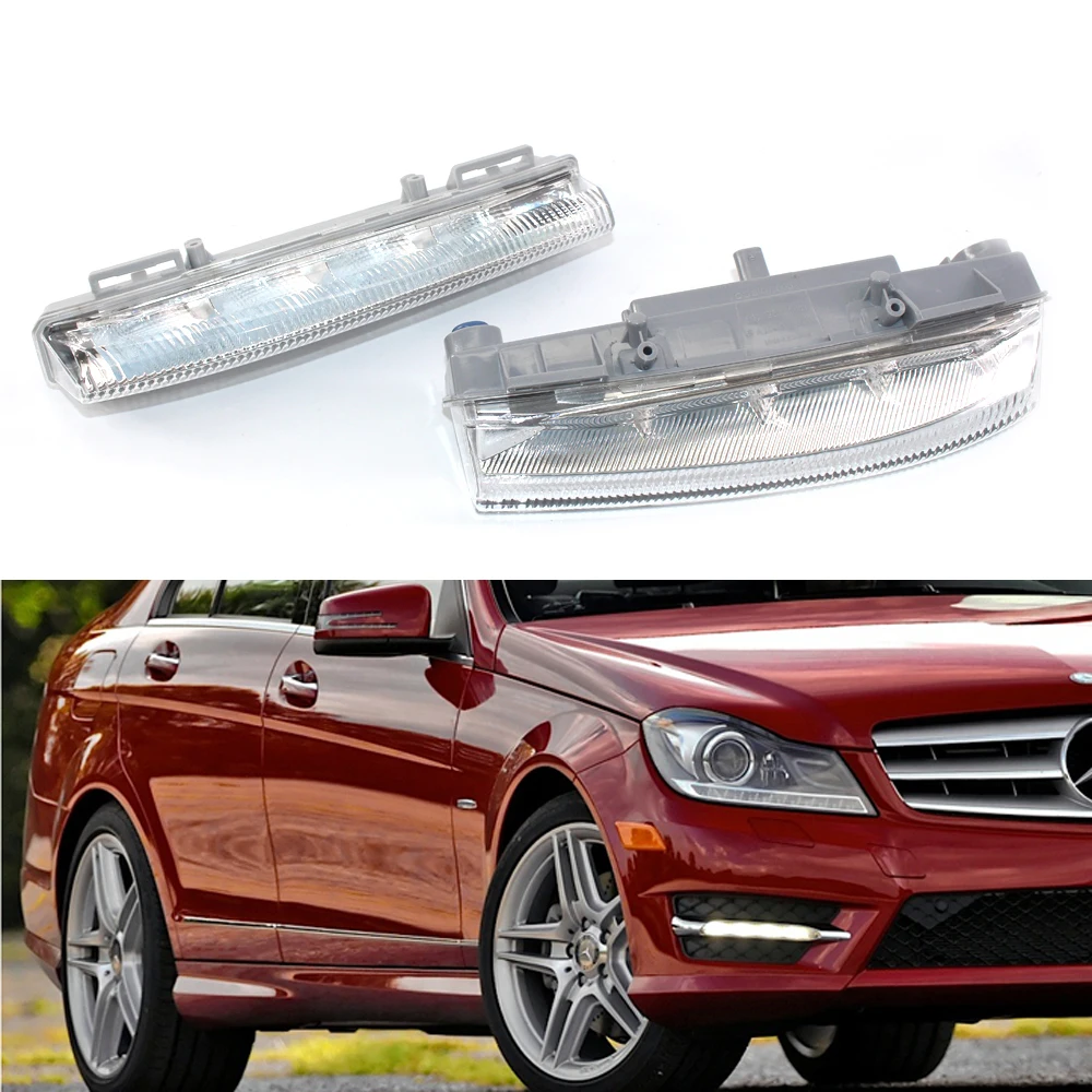 Front LED DRL Fog Light Daytime Running Lamp Lights for Mercedes Benz ...