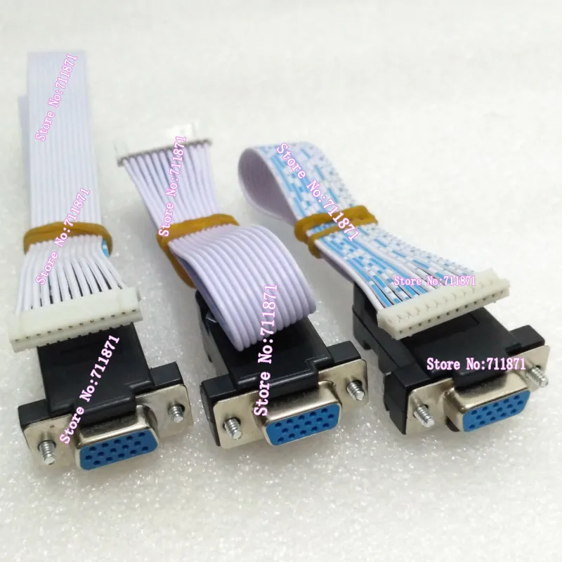 12P ~ 15 핀 나사 고정 VGA D Sub 암 케이블 라인, 20cm 30cm 50cm 12P 15 핀 D Sub VGA 케이블 라인 12 핀 15P D Sub VGA ...