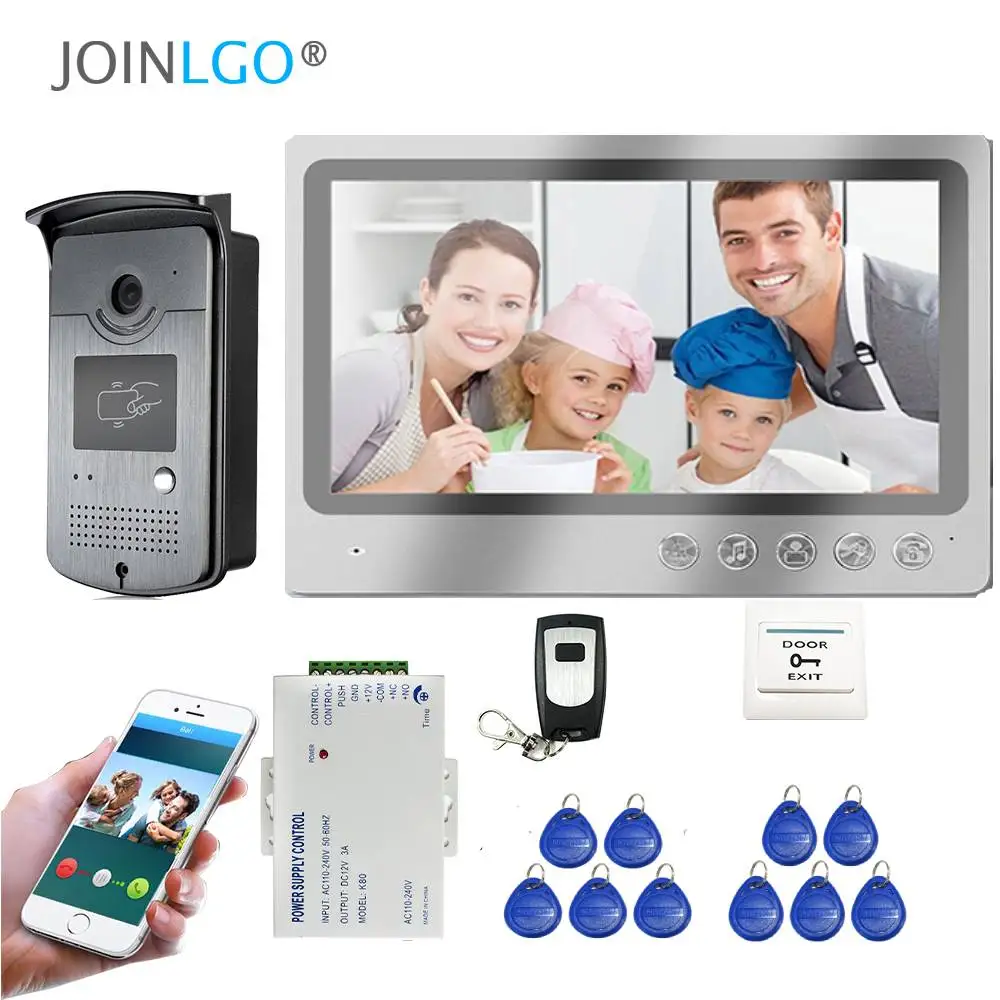 9 Inch Screen Wifi Ip Video Doorbell Home Intercom Door Phone Record ...