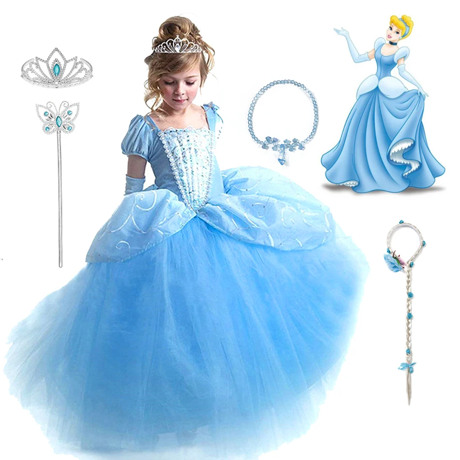 Disney-Girl-Cinderella-Cosplay-Dress-Up-Clothes-Girls-Christmas ...