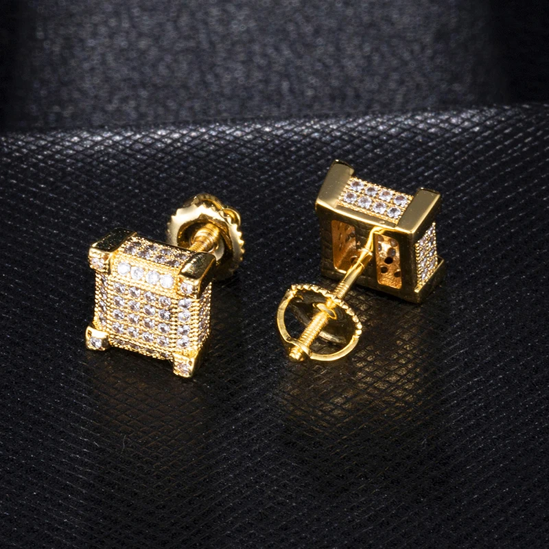 Big Square Earrings For Men