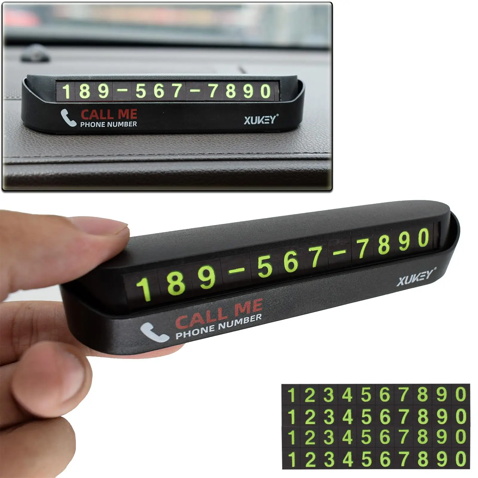 Car-Styling-Temporary-Parking-Card-Phone-Number-Card-Plate-Telephone ...