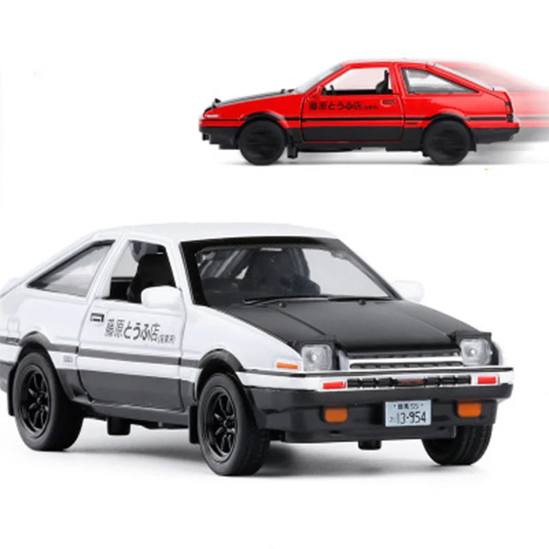 Nueva inicial D Toyota AE86 1:28 aleación modelo de coche Anime dibujos ...