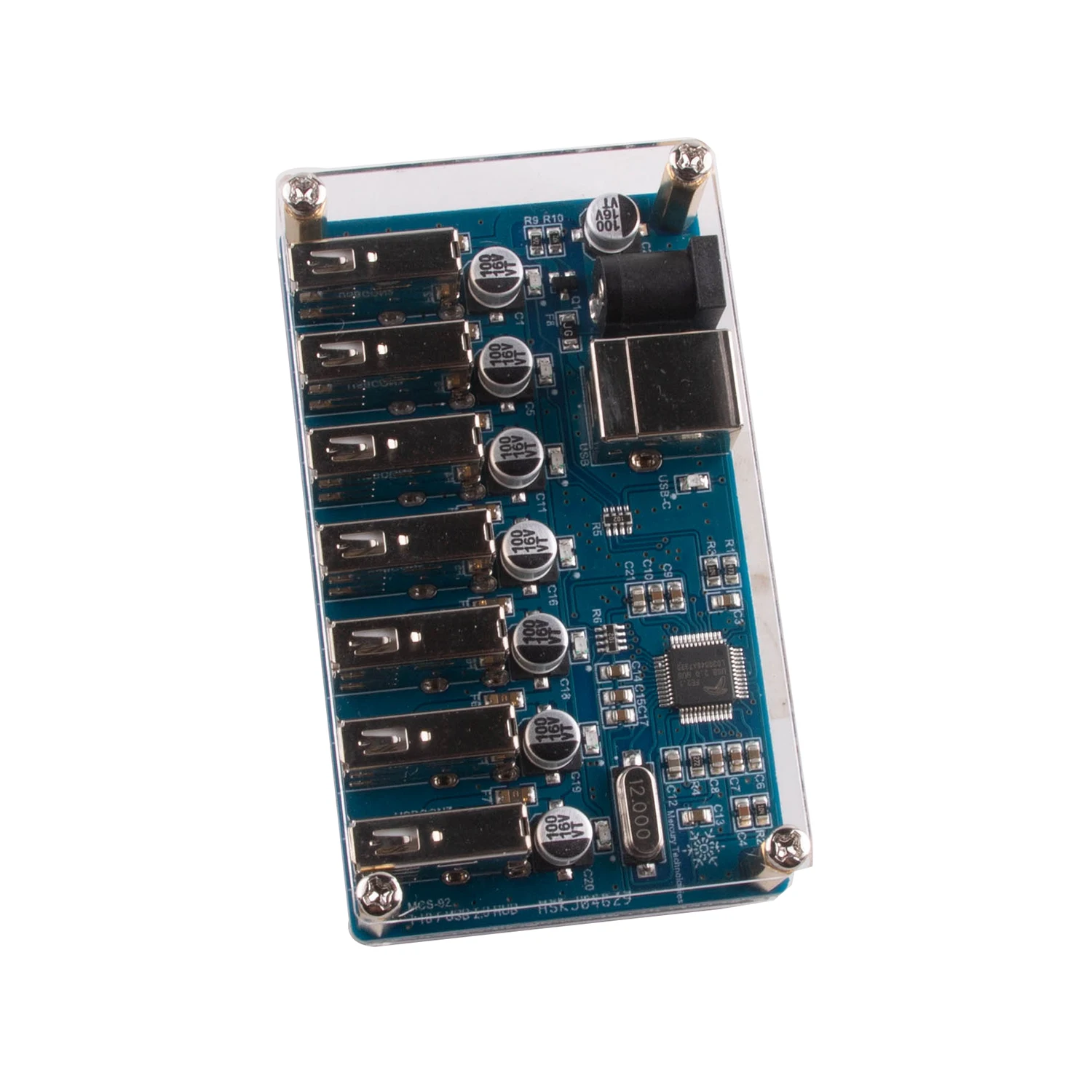 USB HUB Splitter 1 to 7-Port Module with 5V Power Supply USB2.0 Expansion