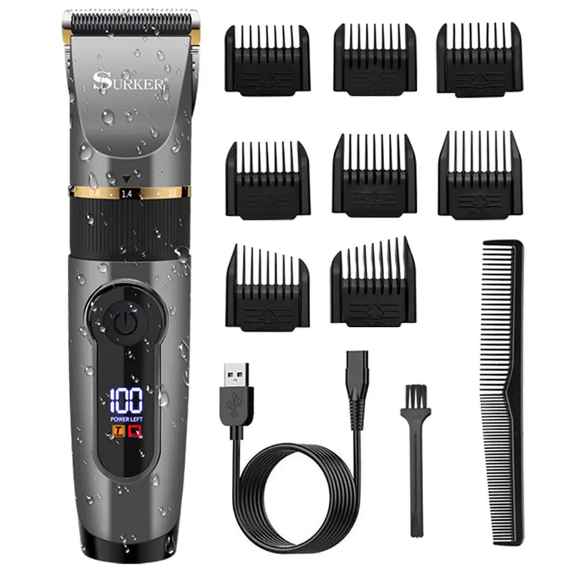 Waterproof-Adjustable-Hair-Clipper-For-Men-Professional-Hair-Trimmer ...