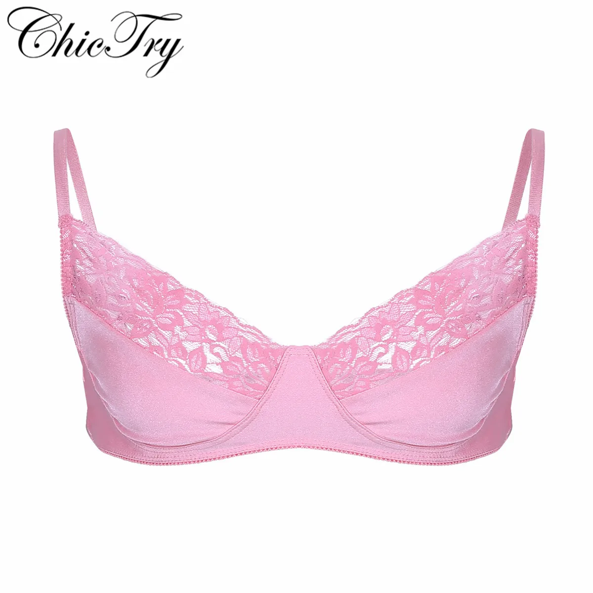 Chictry Male Men's Bra Sexy Gay Men Bra Sissy Underwear Bralette Smooth ...